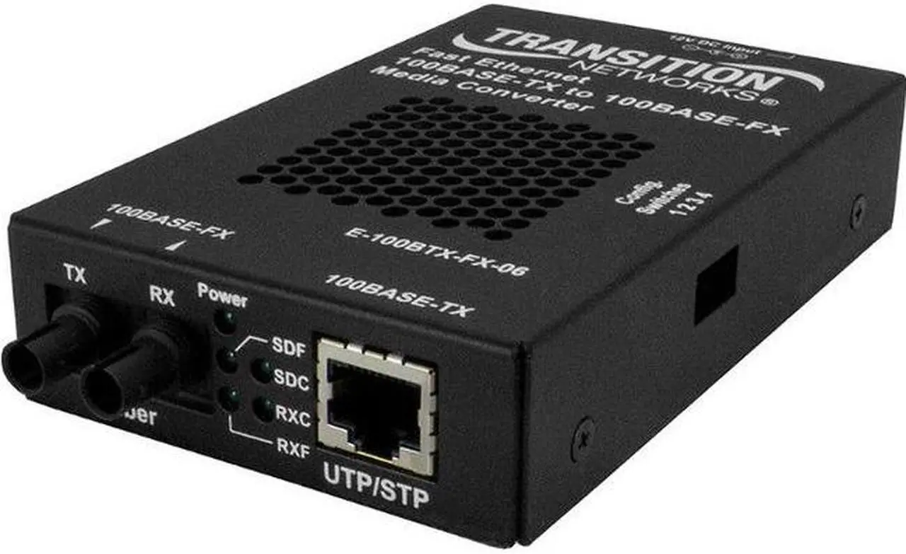 Transition Networks Stand-alone Ethernet Media Converter 100Base-TX ...