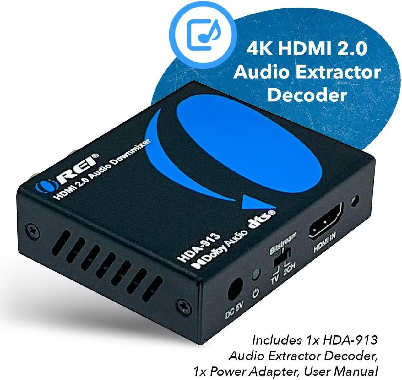 OREI HDMI 18Gbps Audio Extractor With Audio Downmix (HDA-913) - Newegg.com