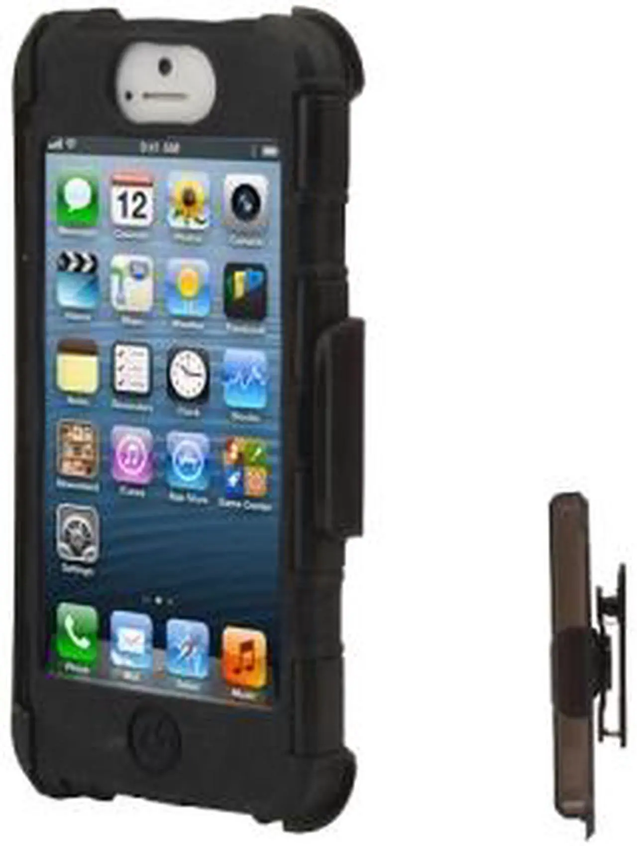 zCOVER,Inc. Black Rugg Silicone Case for iPhone 5 with Clamshell IPHONE5-APP5AHTK - Newegg.com