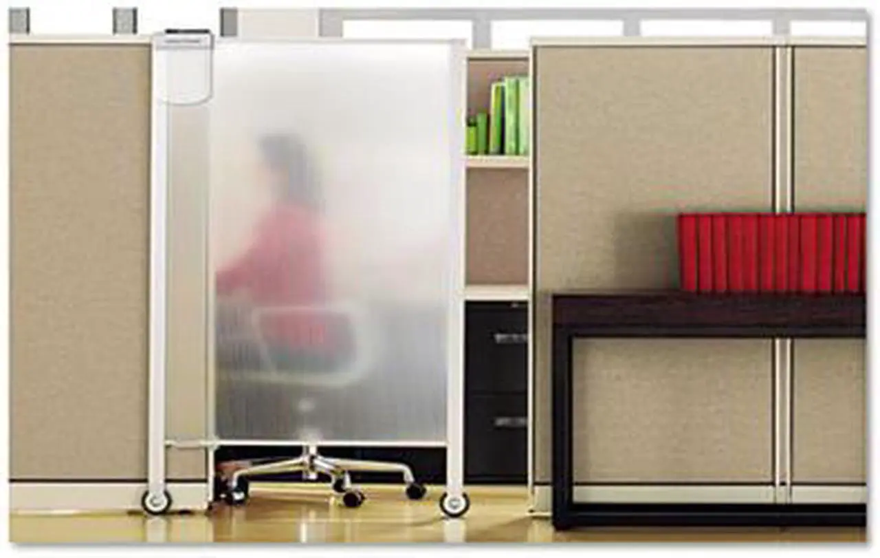 Quartet Premium Workstation Privacy Screen 38w x 64d Translucent Clear ...