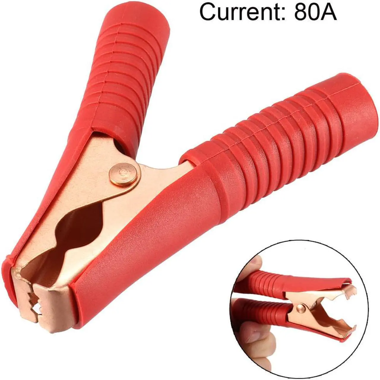 Battery Test Clips 80 Amp Insulated Clamp for Automotive Car, Black Red ...