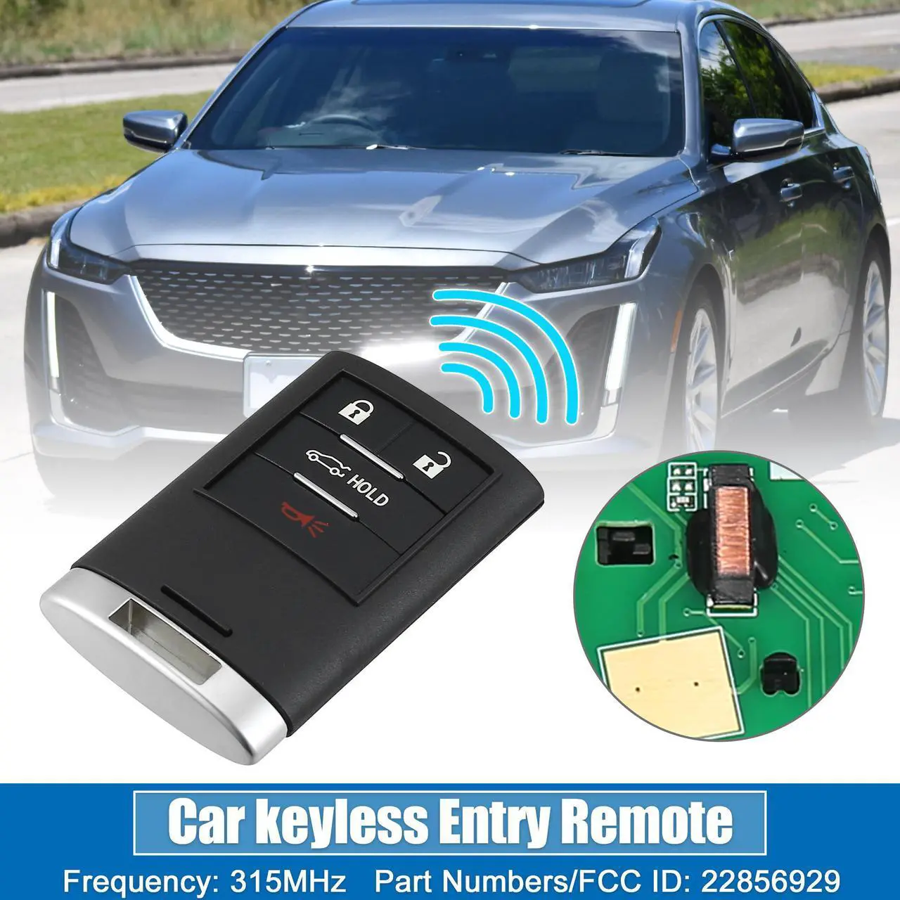 4 Button Car Keyless Entry Remote Control Replacement Key Fob Proximity ...