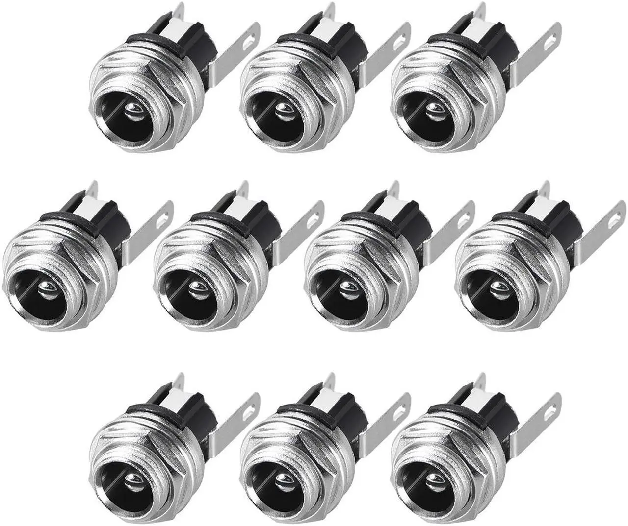 PCB Mount DC Connector Audio Video Socket DC025M 3 Pin Female 5.5mm x 2 ...