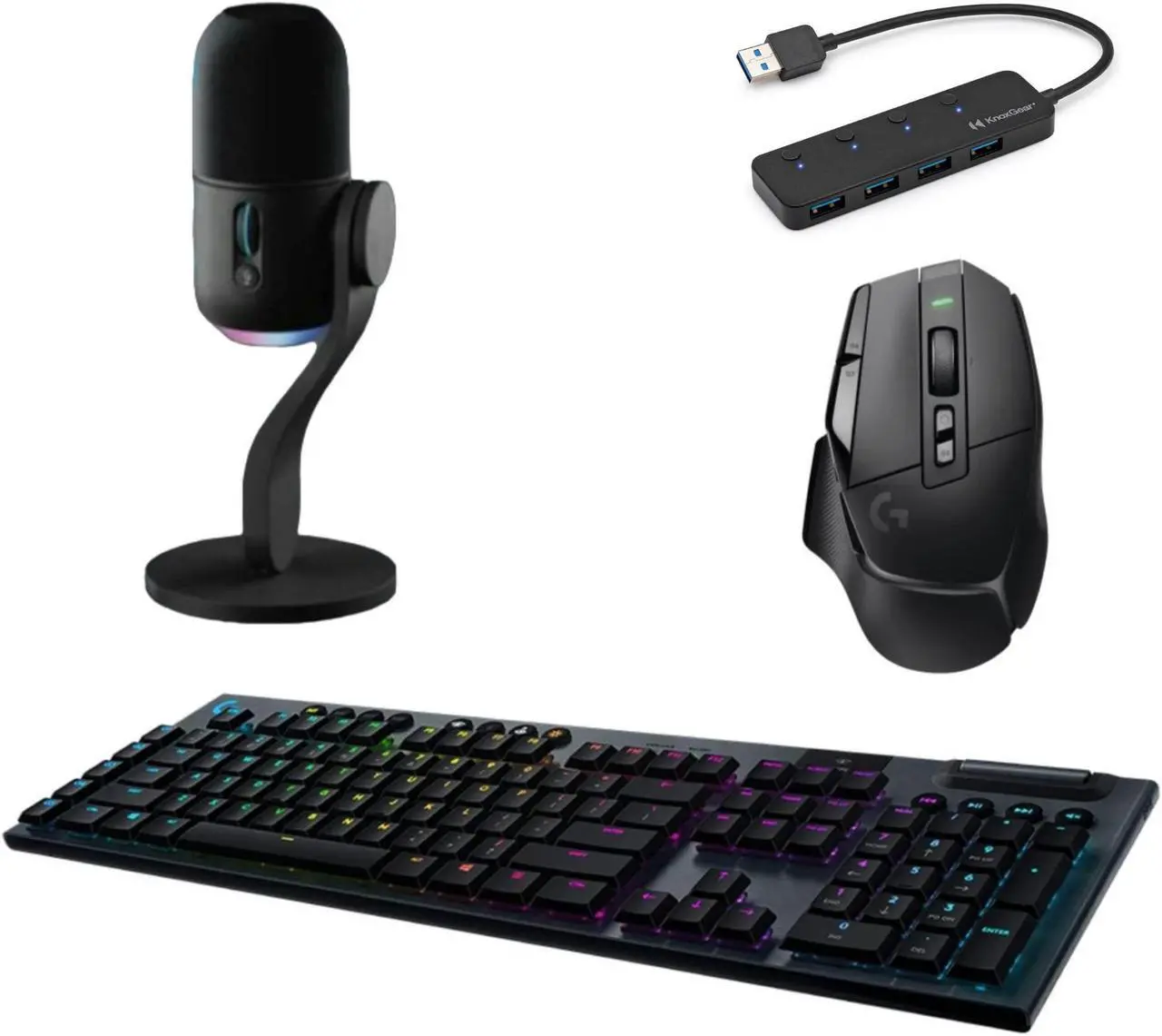 Logitech Yeti GX RGB LIGHTSYNC-Powered Microphone with Keyboard Gaming ...