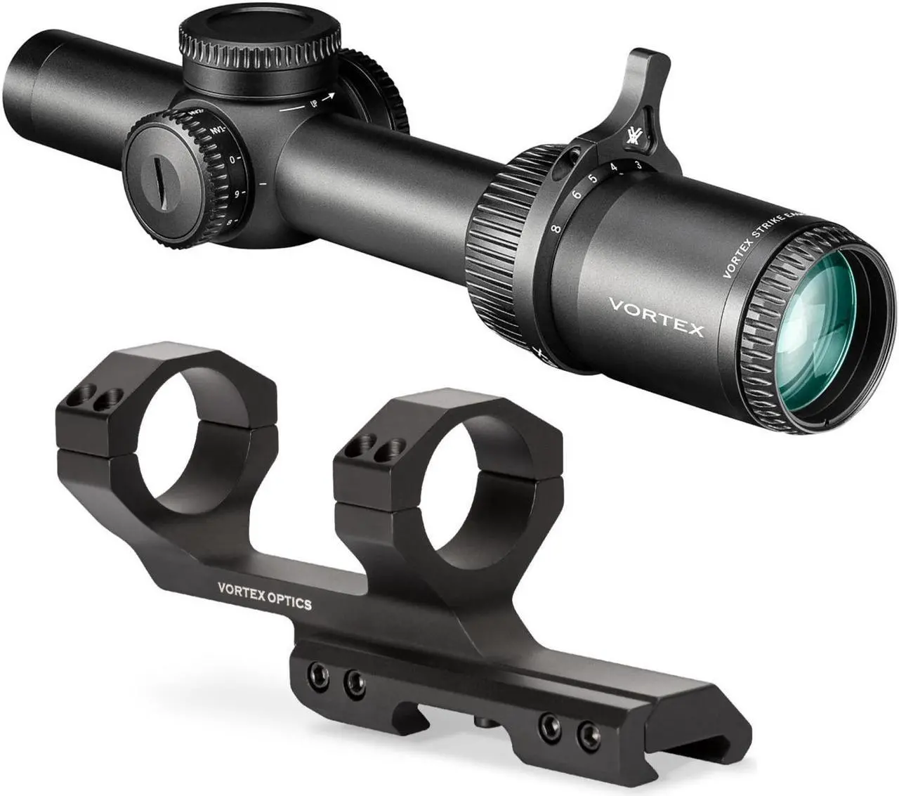 Vortex Strike Eagle 1-8x24 FFP EBR-8 MOA Riflescope with Cantilever ...