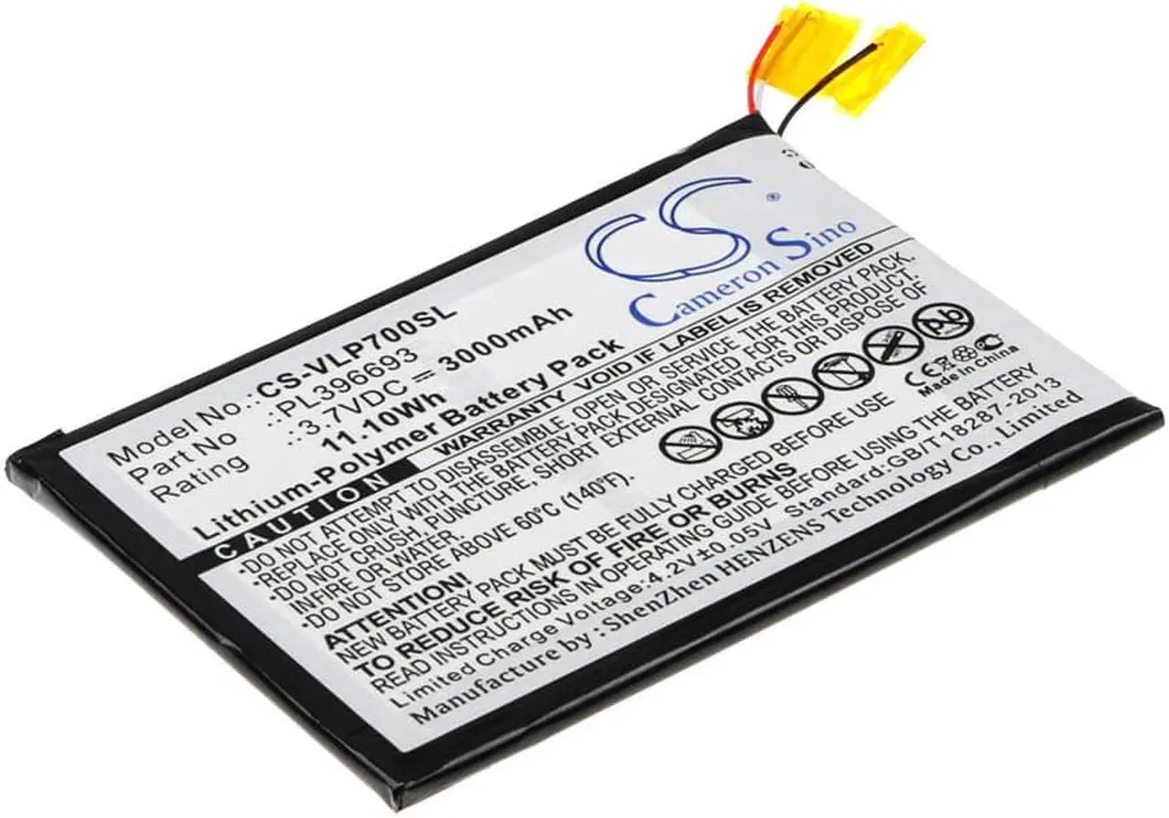 Battery for Visual Land ME-7G-8GB Prestige 7G 7" PL396693 Tablet CS ...