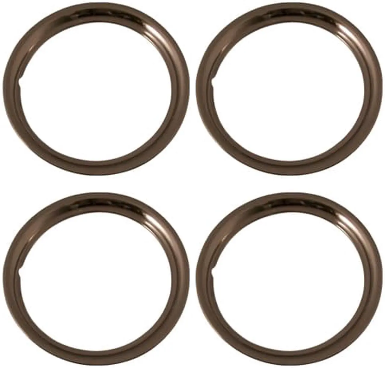 Set of 4 Stainless Steel 15 Inch Beauty Trim Rings with Metal Clip ...