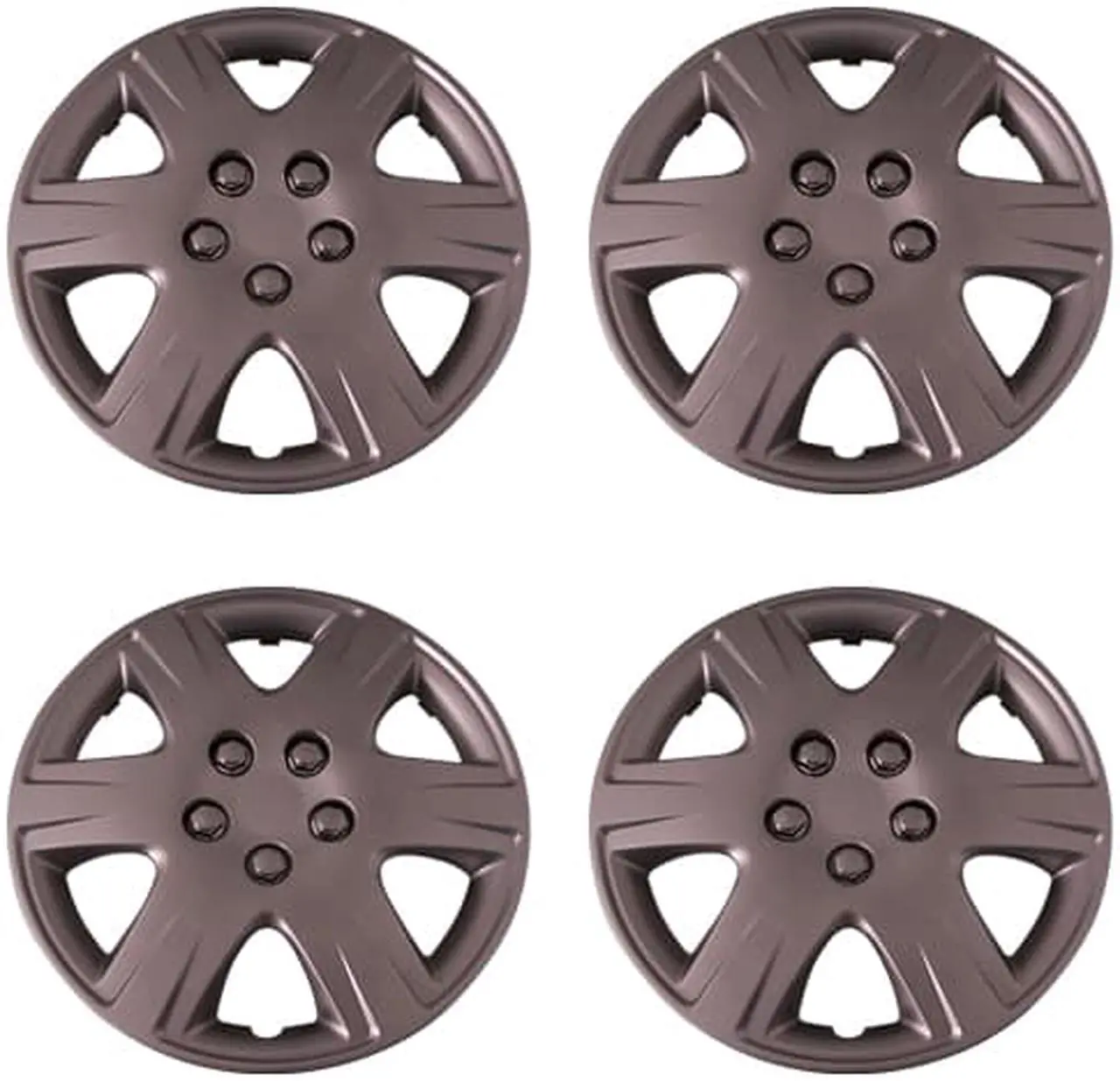 Set of 4 Silver 15 Inch Aftermarket Replacement Hubcaps with Metal Clip ...