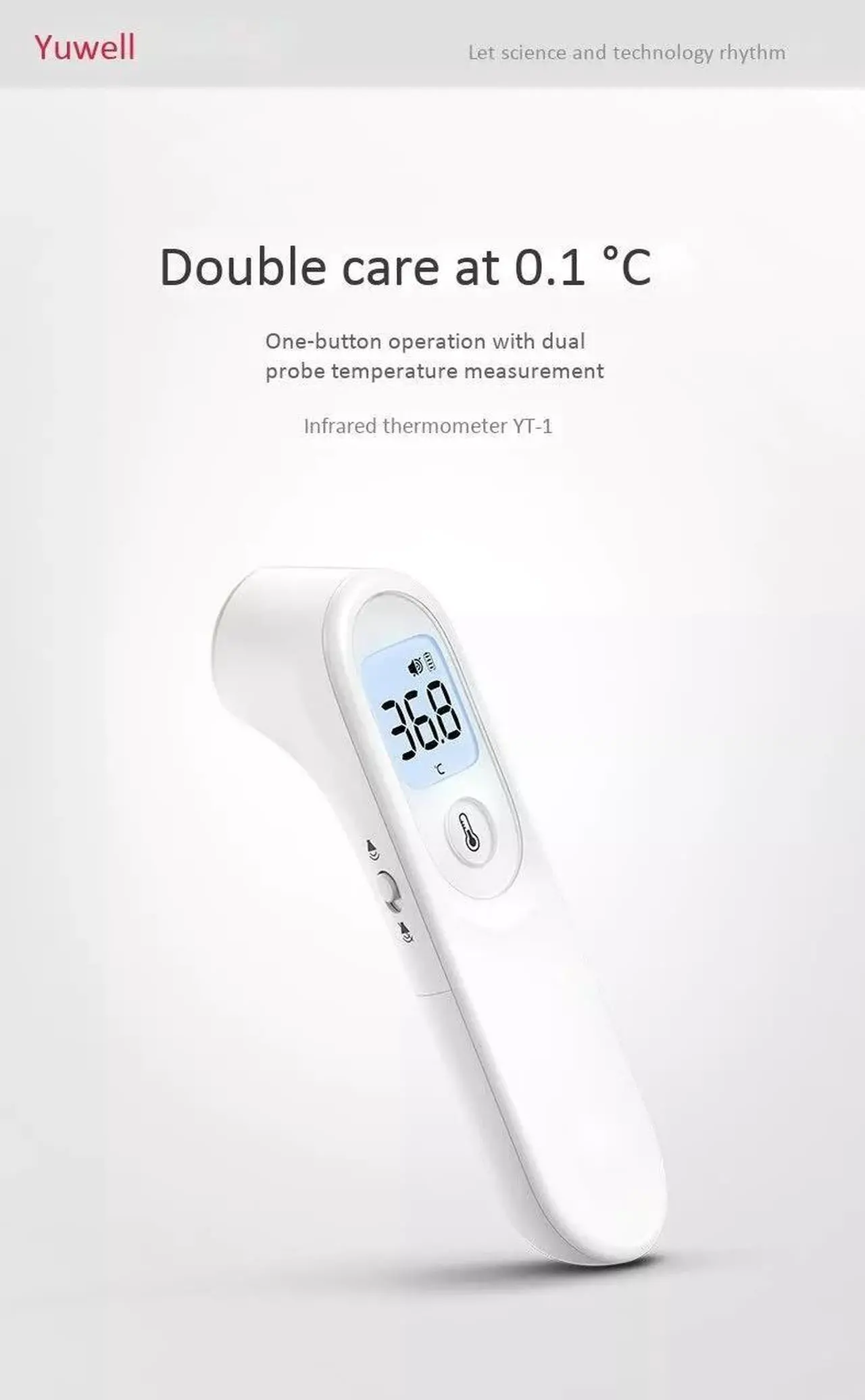Yuwell YT-1 Thermometer Medical Non-Contact Infrared Dual Sensor Brand ...