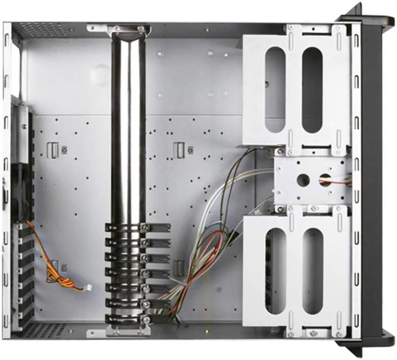 iStarUSA D-400SEA-SL-RAIL24 4U Compact Stylish Rackmount Chassis with ...