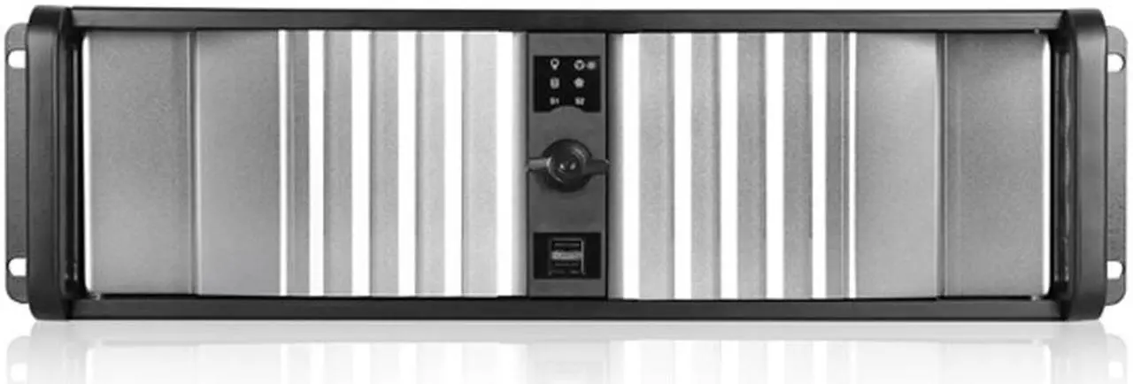 iStarUSA D-300SEA-SL-RAIL24 3U Compact Stylish Rackmount Chassis with ...