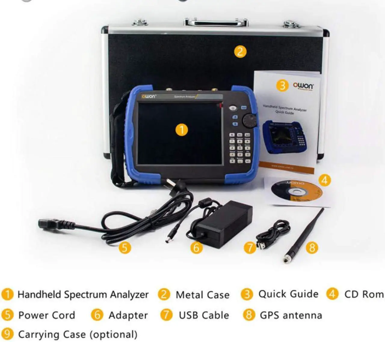 Handheld Spectrum Analyzer HSA1036-TG Frequency Range of 9 kHz up to 3. ...
