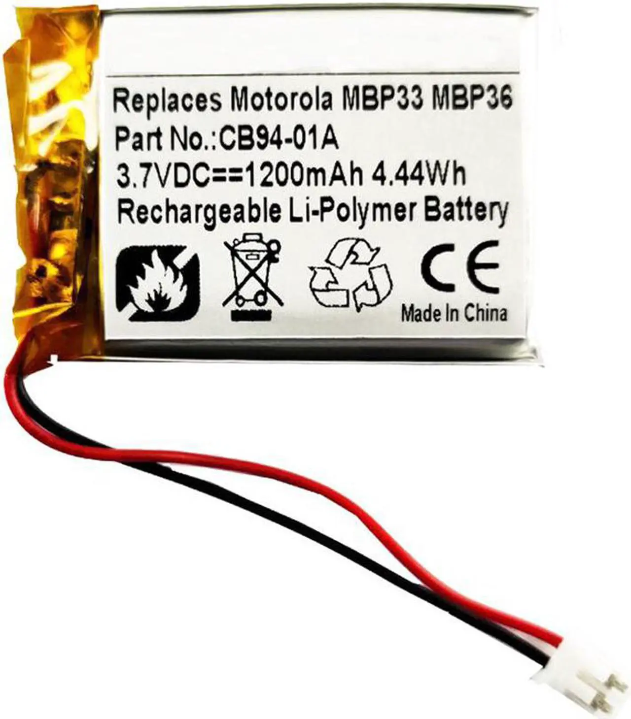 1200mAh High-Capacity Extended Replacement 3SN-AAA75H-S-JP2, BATT-2795 ...