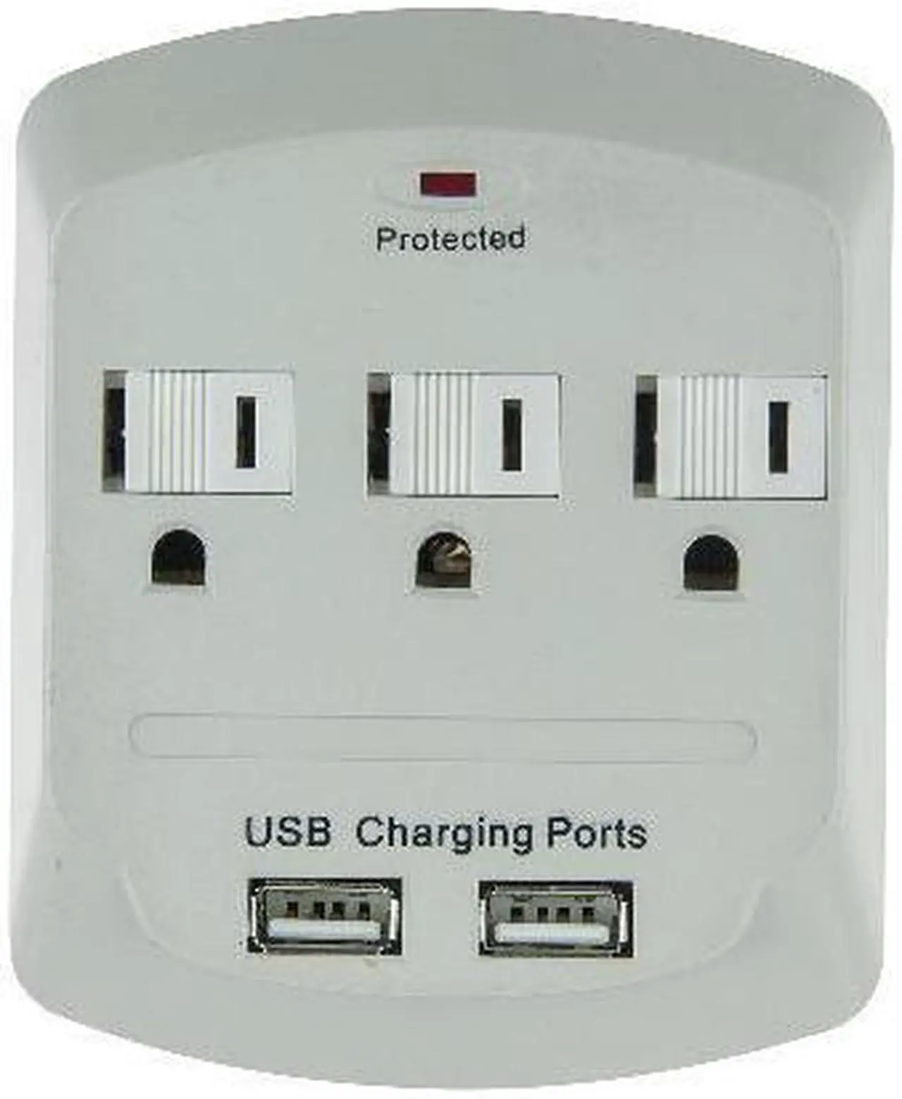 Powtech, PT-7843U, White, 3 Outlet, 900 Joules Surge Protector Tap ...