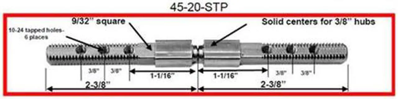 Progressive 45-20-STP Steel Swivel Spindle 9/32" Square x 4-3/4" Long ...