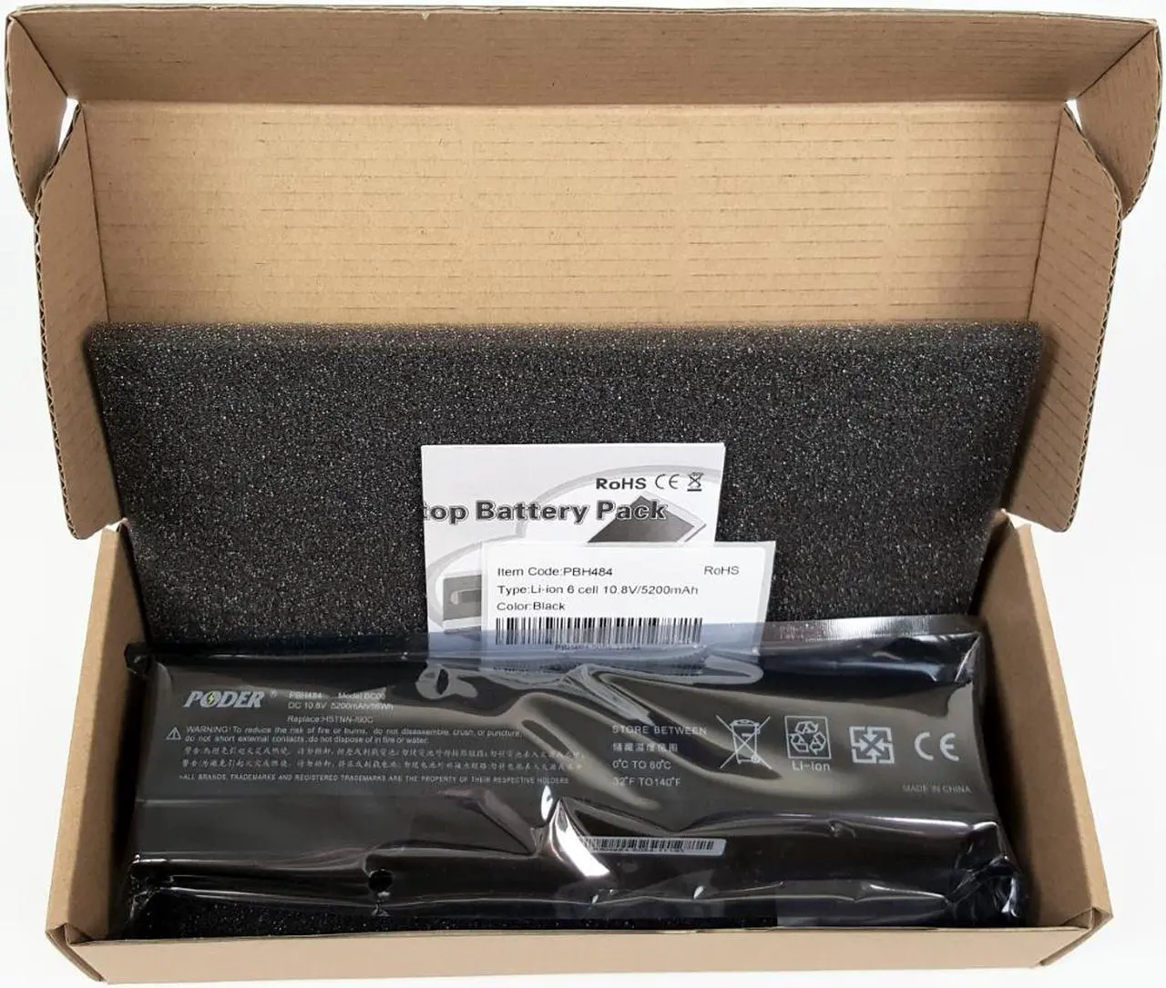 New Poder® OEM quality 6 Cell 56 WHr Battery For HP 6360 8460 6460 6465 ...