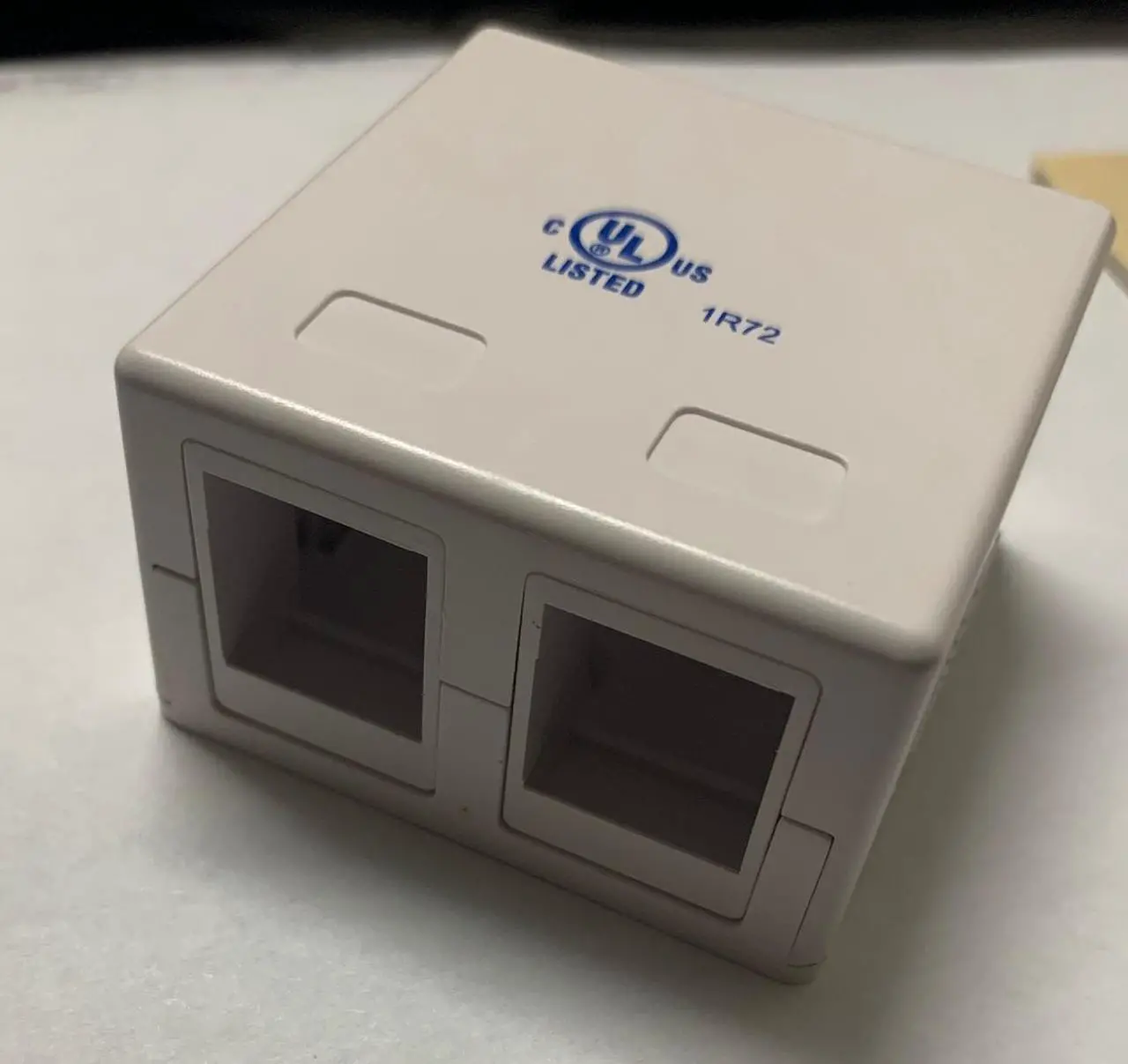 RJ45 2 Port Wall Mount Biscuit Network Ethernet UTP LAN Jack - White ...