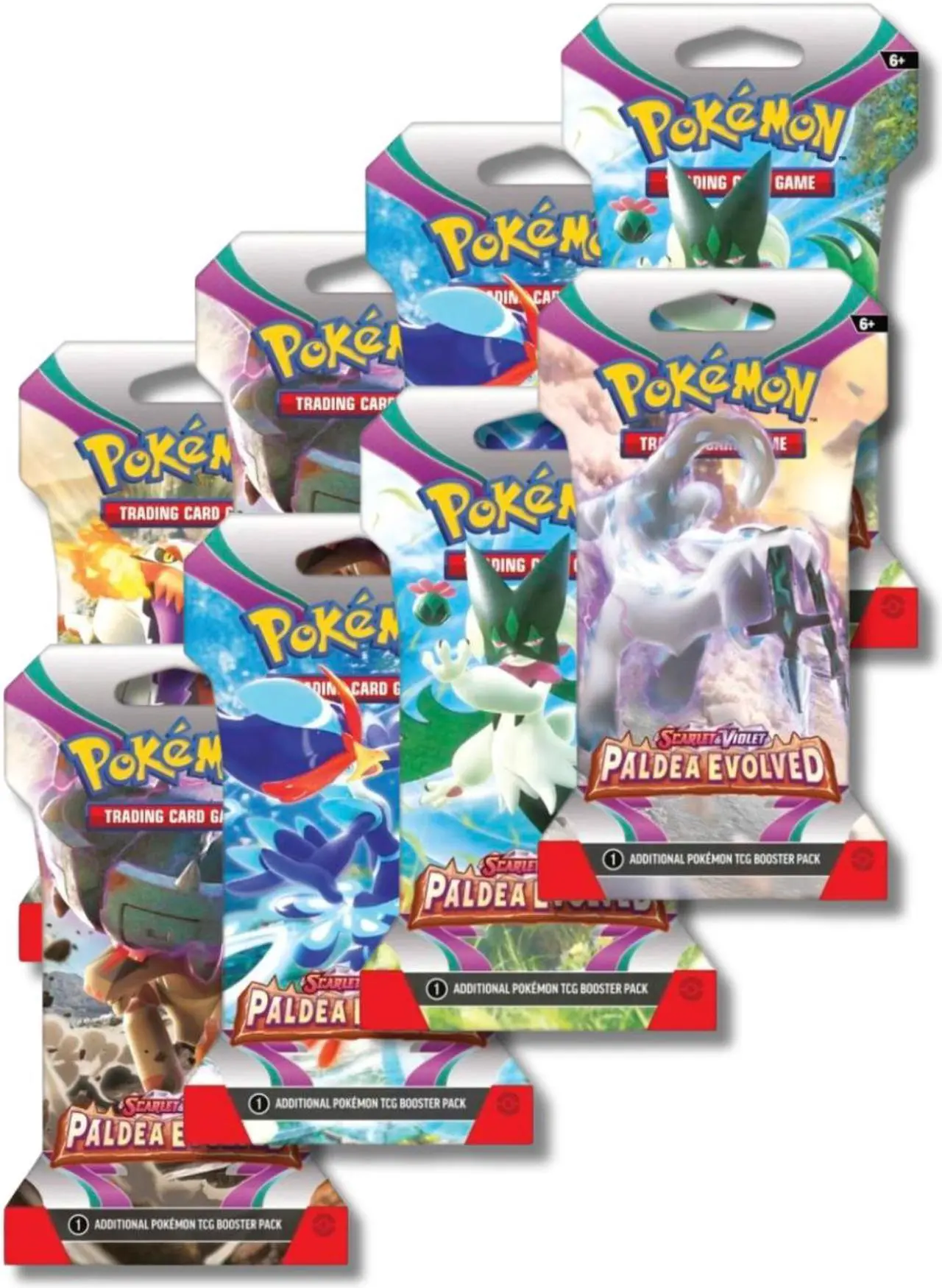 Pokemon Scarlet & Violet Paldea Evolved | 8 Sleeved Boosters Packs ...