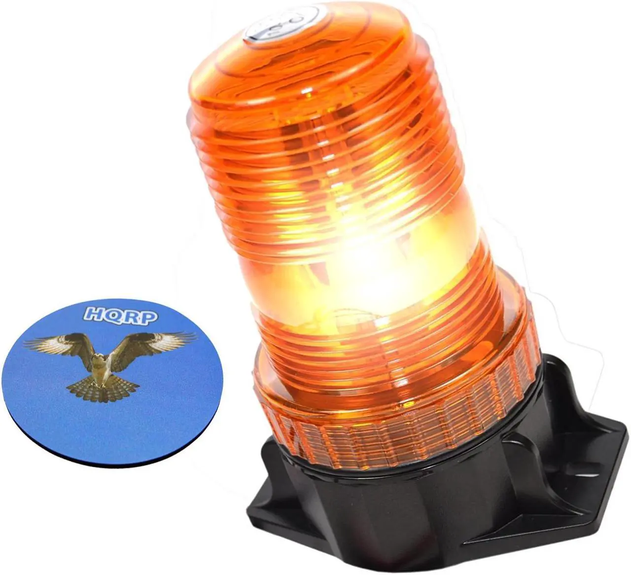 HQRP 30-LED 360 Degrees Mini Beacon Amber Warning Strobe Light for ...