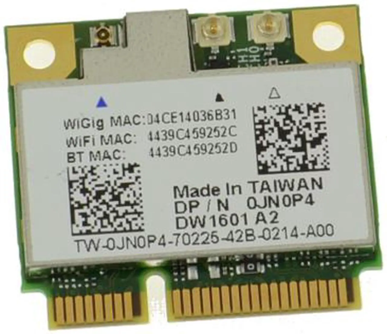 JN0P4 - Dell Wireless 1601 DW1601 WiFi 802.11 a/b/g/n + Bluetooth ...