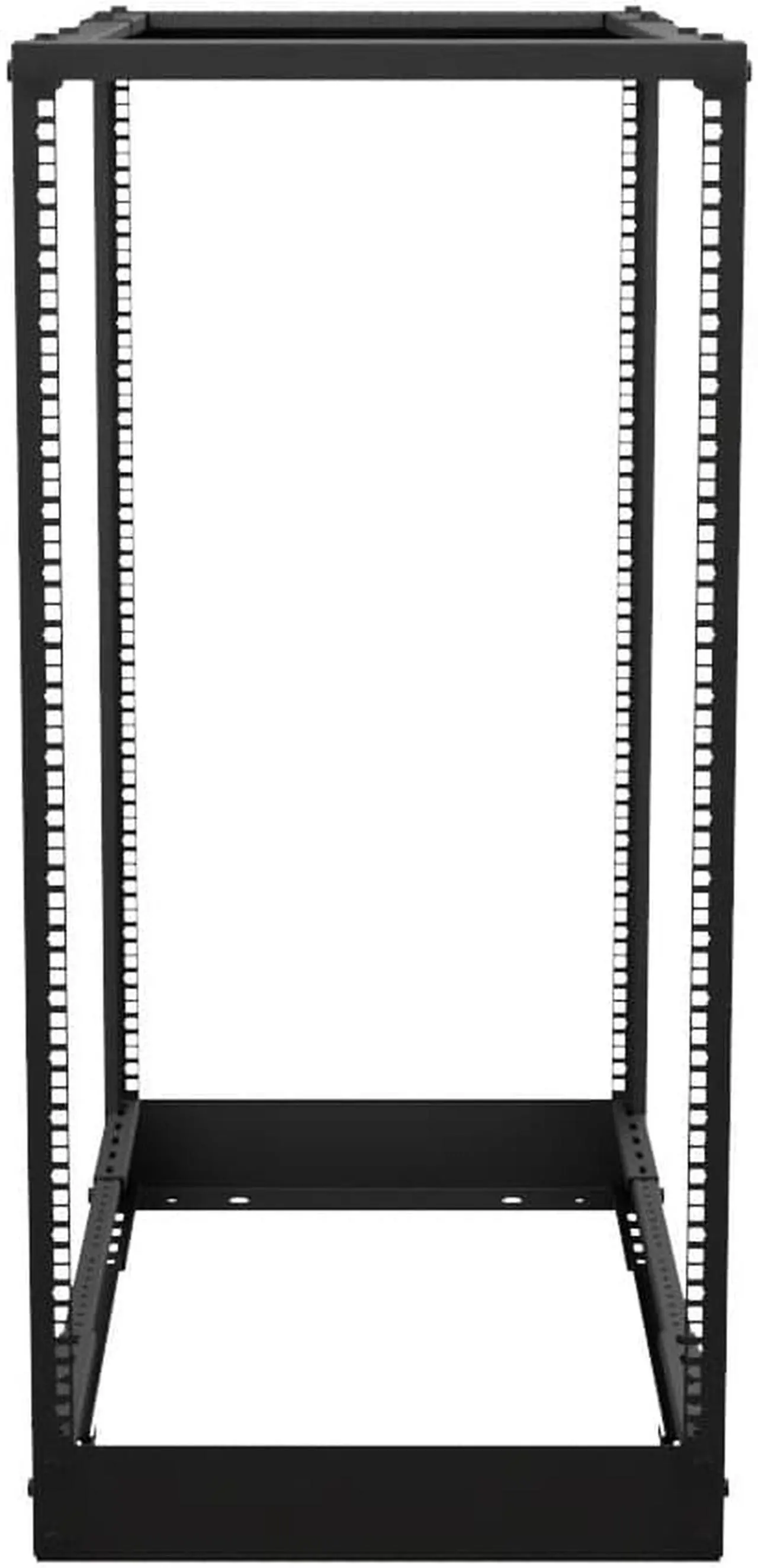 NavePoint 4-Post Adjustable Rack, 22U, Cage Nuts, Caster Compatible ...