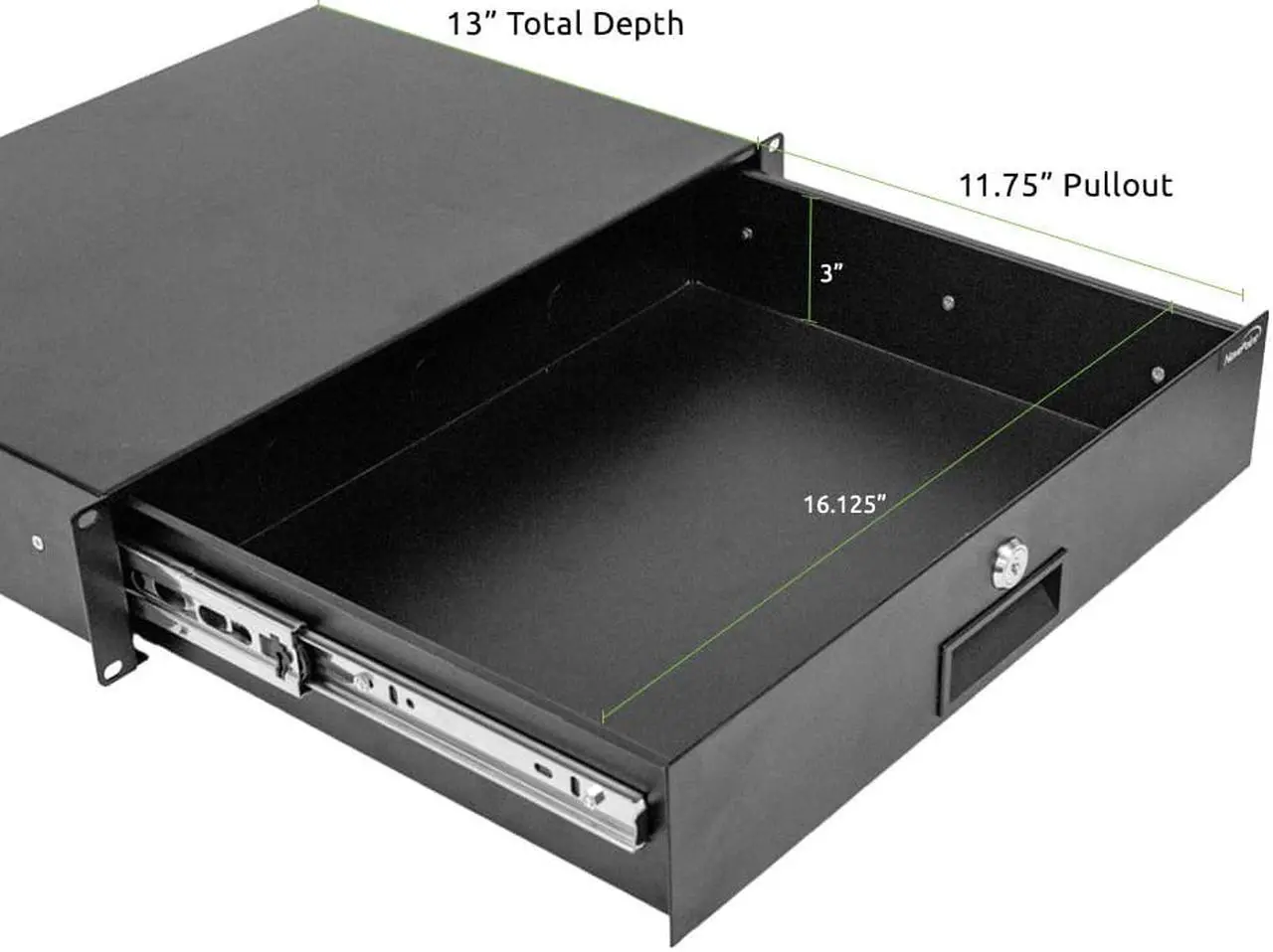 Navepoint Rack Mount Drawer For 19-Inch Server Cabinet Case Or DJ With ...