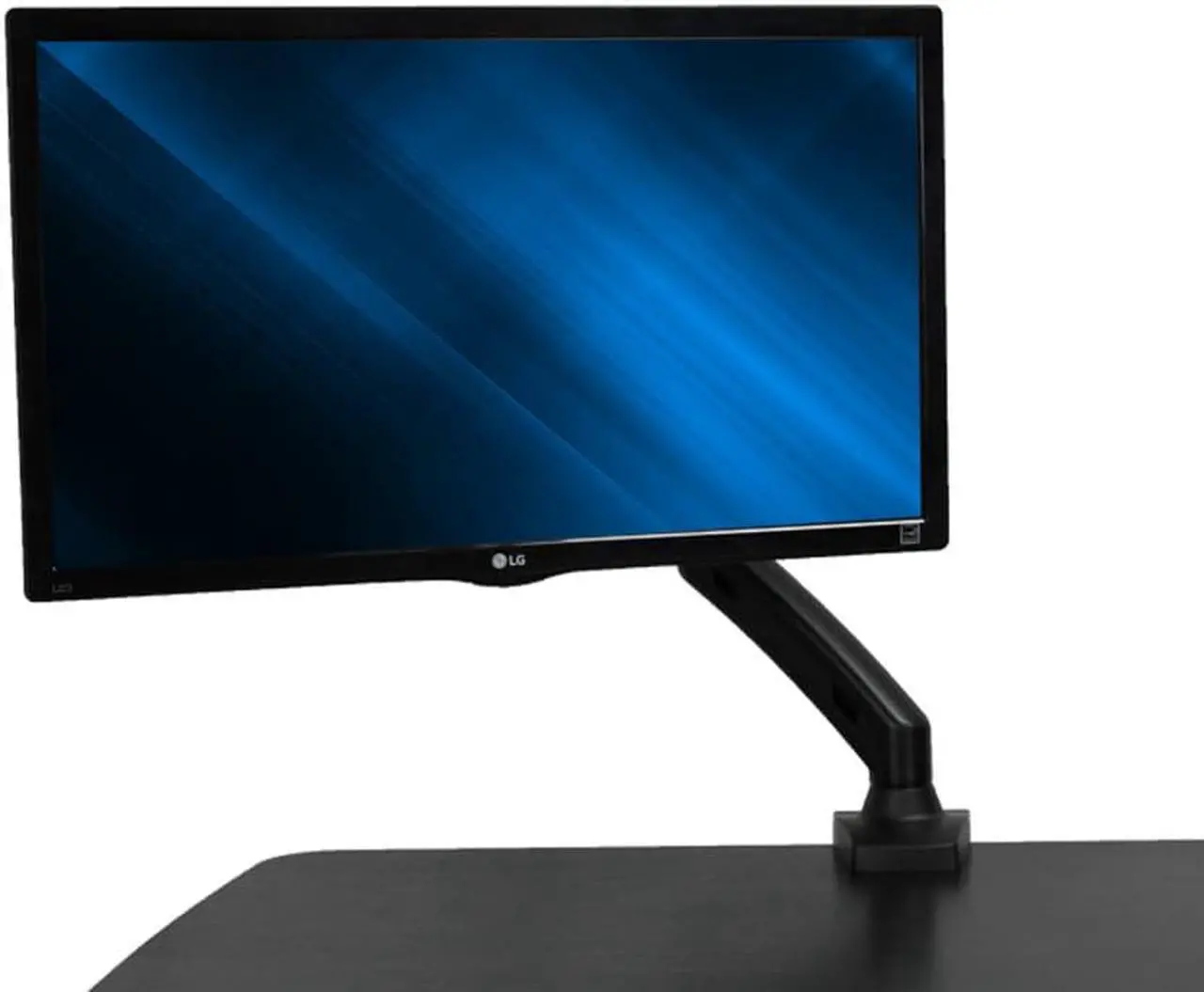 navepoint fully adjustable gas spring cclamp lcd monitor sitstand desk ...