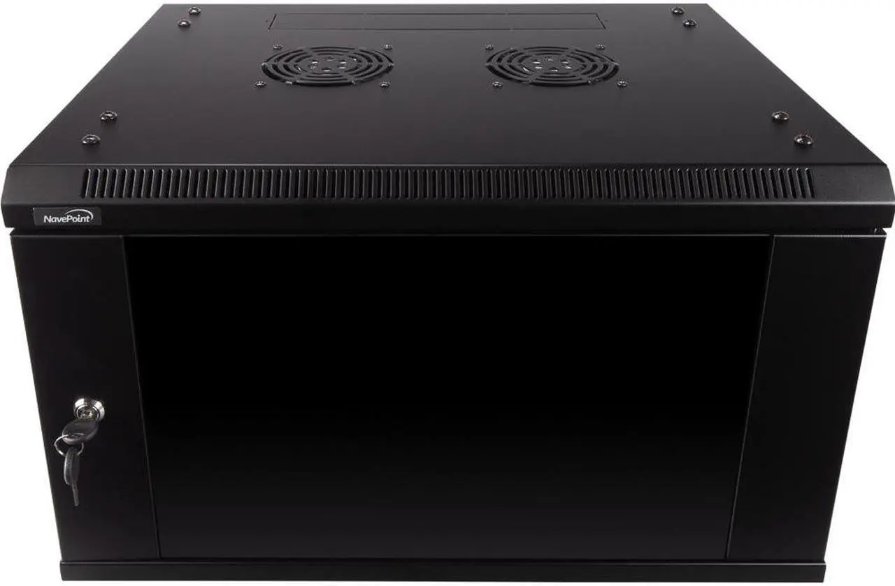Navepoint 6U Wallmount Networking Cabinet 450mm Depth with Fans ...