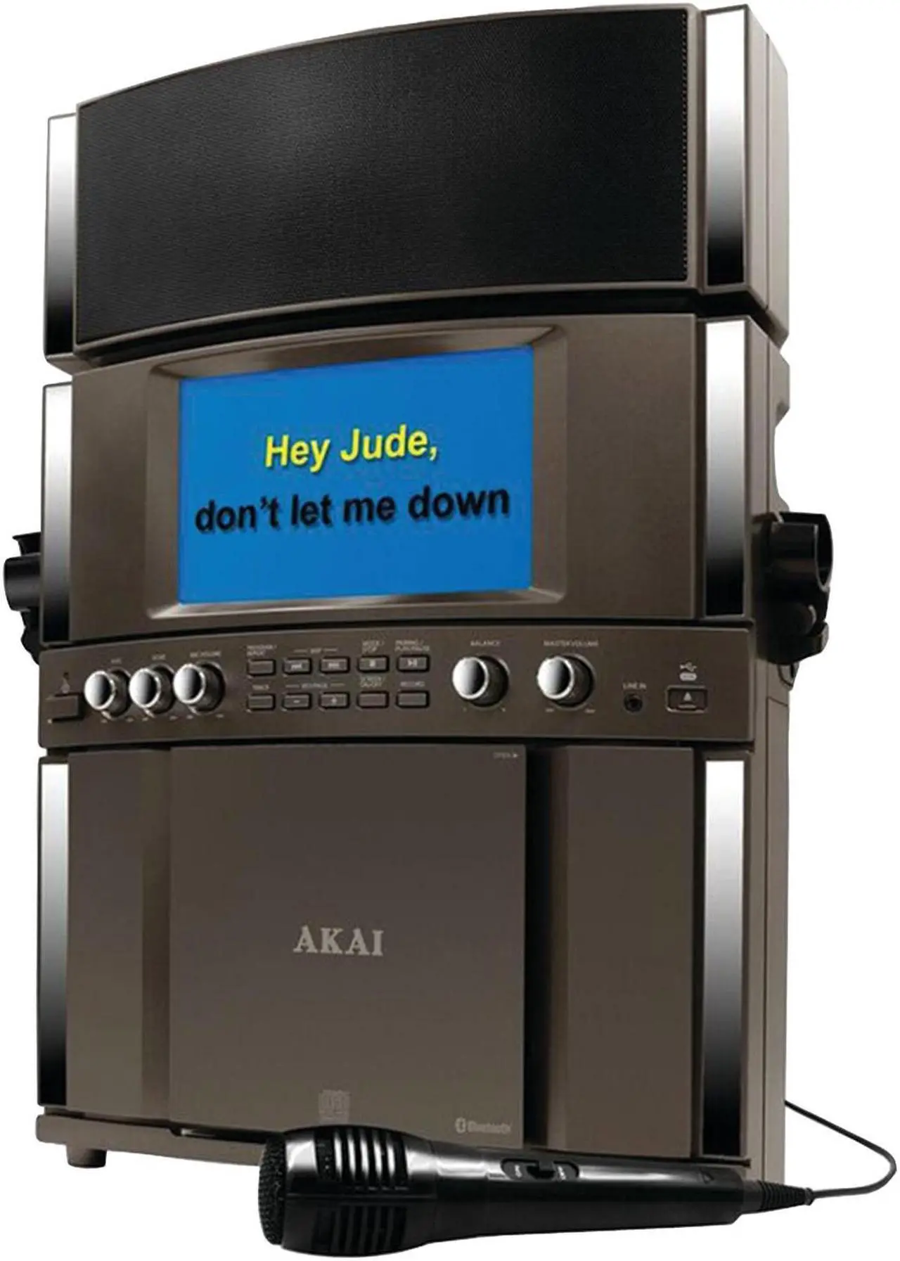 AKAI KS800-BT CD+G Bluetooth Karaoke System with 7" TFT & Tablet Cradle ...