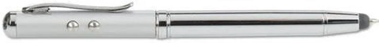 ACCO BRANDS 4-In-1 Laser Pointer With Stylus/pen/led Light, Class 2, Projects 984 Ft, Silver ...