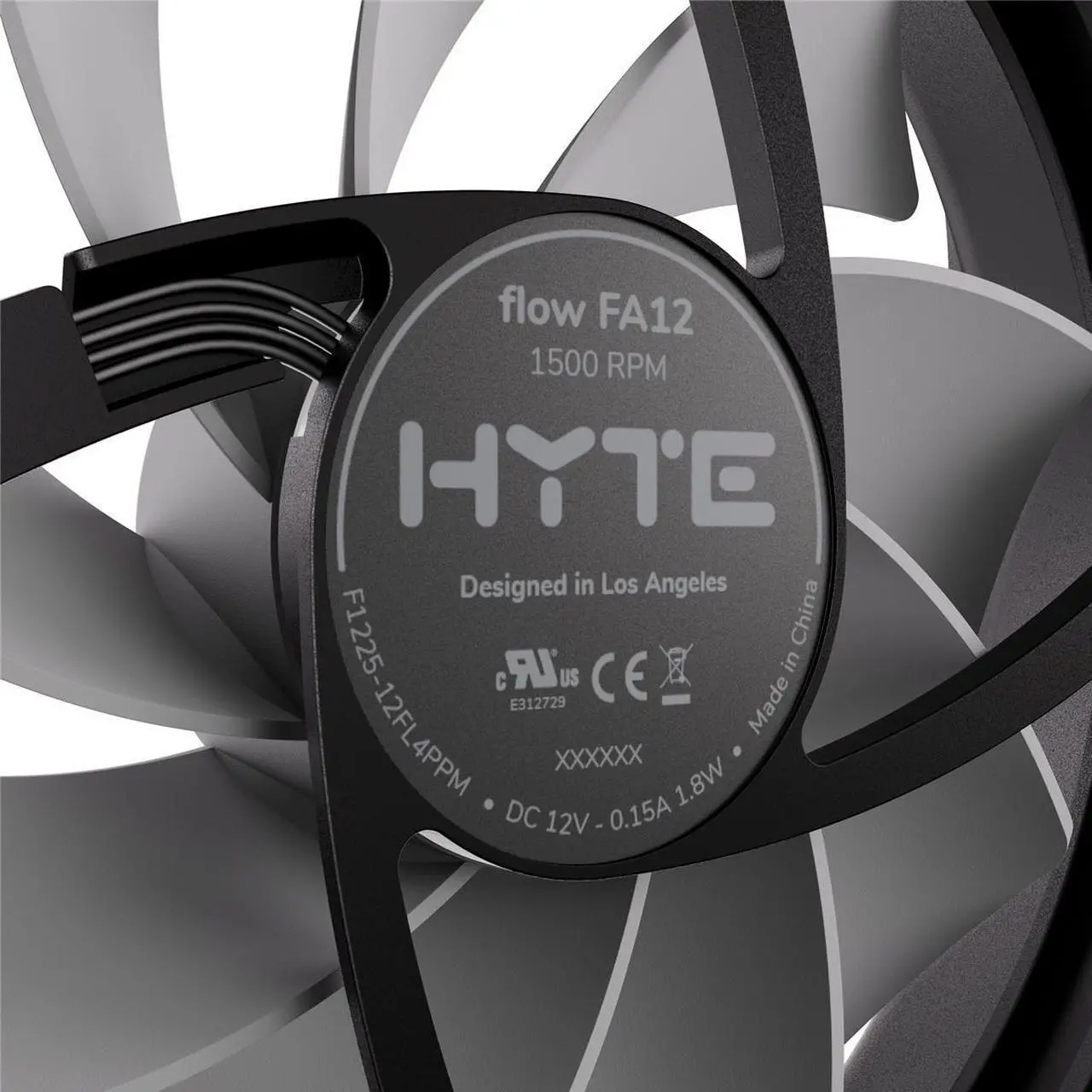 HYTE Flow FA12 Triple Fan Pack (120mm), High Performance PWM Case Fan, 1500RPM, 4-PIN, White ...