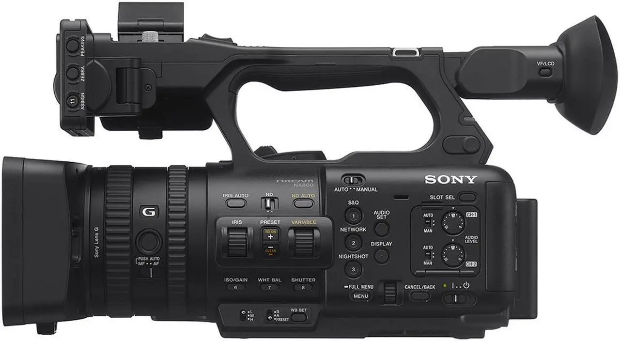 Sony HXR NX800 Solid State Handheld 4K Black Camcorder with Exmor RS ...