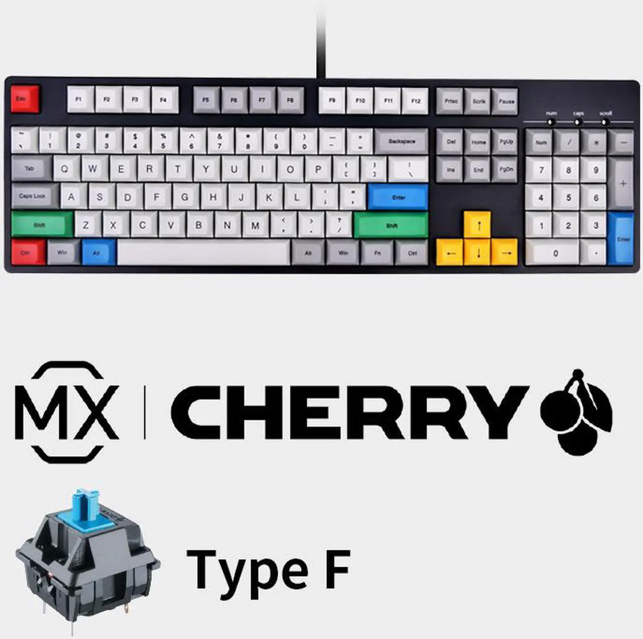 Vortexgear Type F 104- Mechanical Gaming Keyboard -DSA Profile - PBT Dye-Sub Keycaps -Original ...