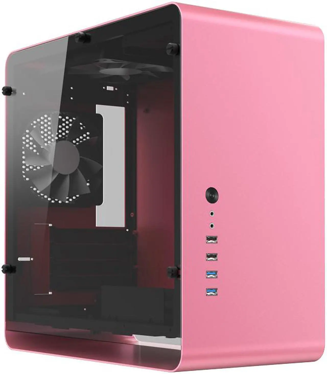 UMX3 Micro-ATX mATX/ITX Computer Case Aluminum Tempered Glass Desktop ...