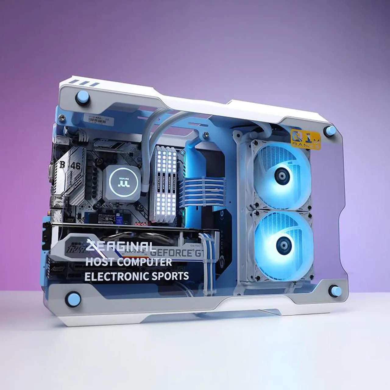 CORN ZC-01M GUNDAM Edition Micro ATX / ITX Tempered Glass Computer Case ...