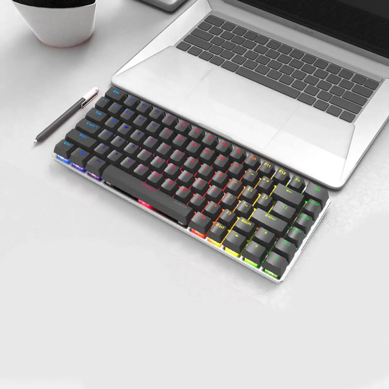 UrChoiceLtd® Ajazz Geek AK3 Usb RGB Wired Gaming Mechanical Keyboard ...
