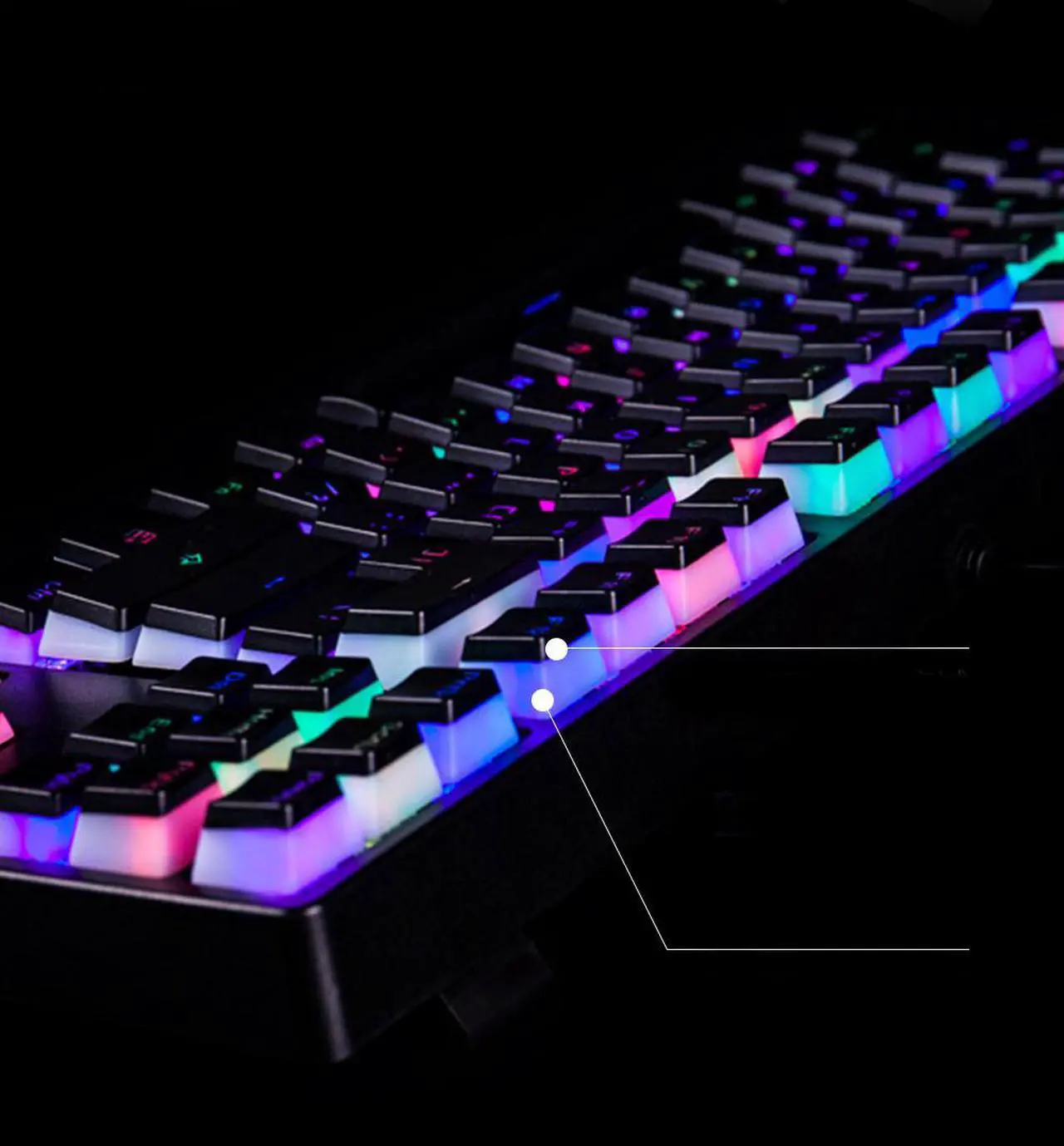 CORN Gaming Mechanical USB TYPE-C Wired Keyboard LANG MK8 RGB Ergonomic ...