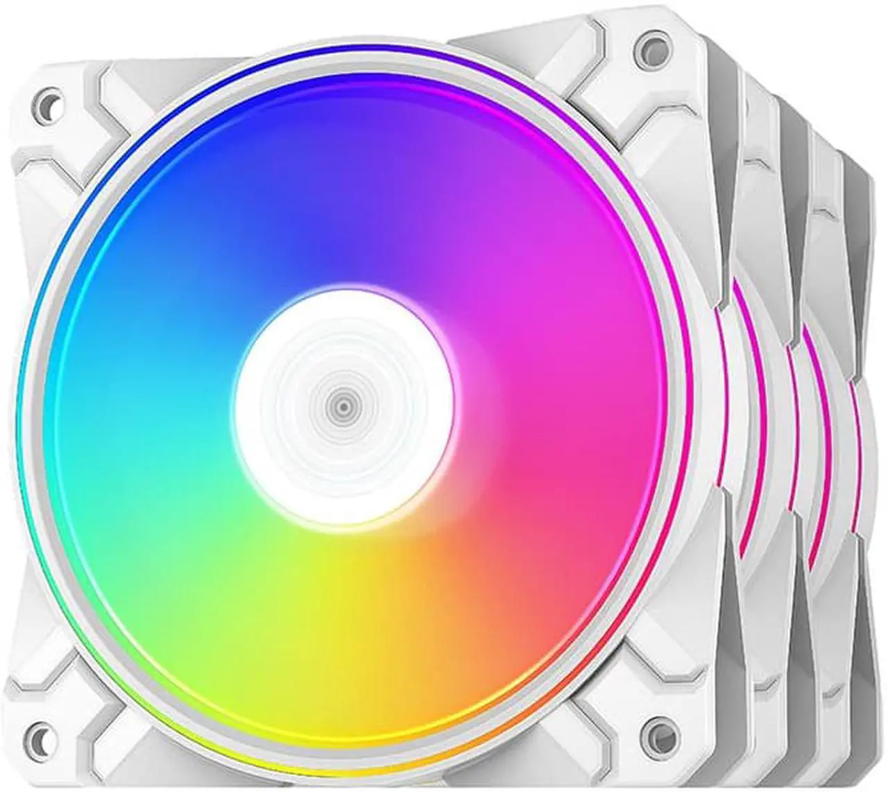 DEEPCOOL CF120 Plus 3x120mm PWM Fan, A-RGB Dual Loop Lighting Zones ...