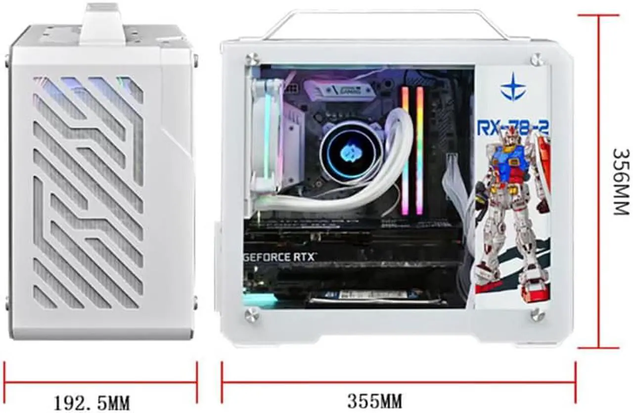 CORN Demon Slayer Compact MATX/ITX Gaming Computer Case, Type-C/USB3.0 ...