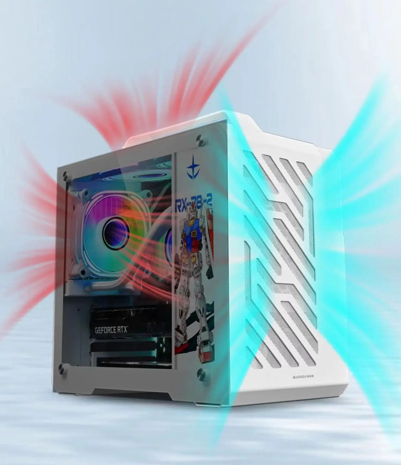 CORN Demon Slayer Compact MATX/ITX Gaming Computer Case, Type-C/USB3.0 ...