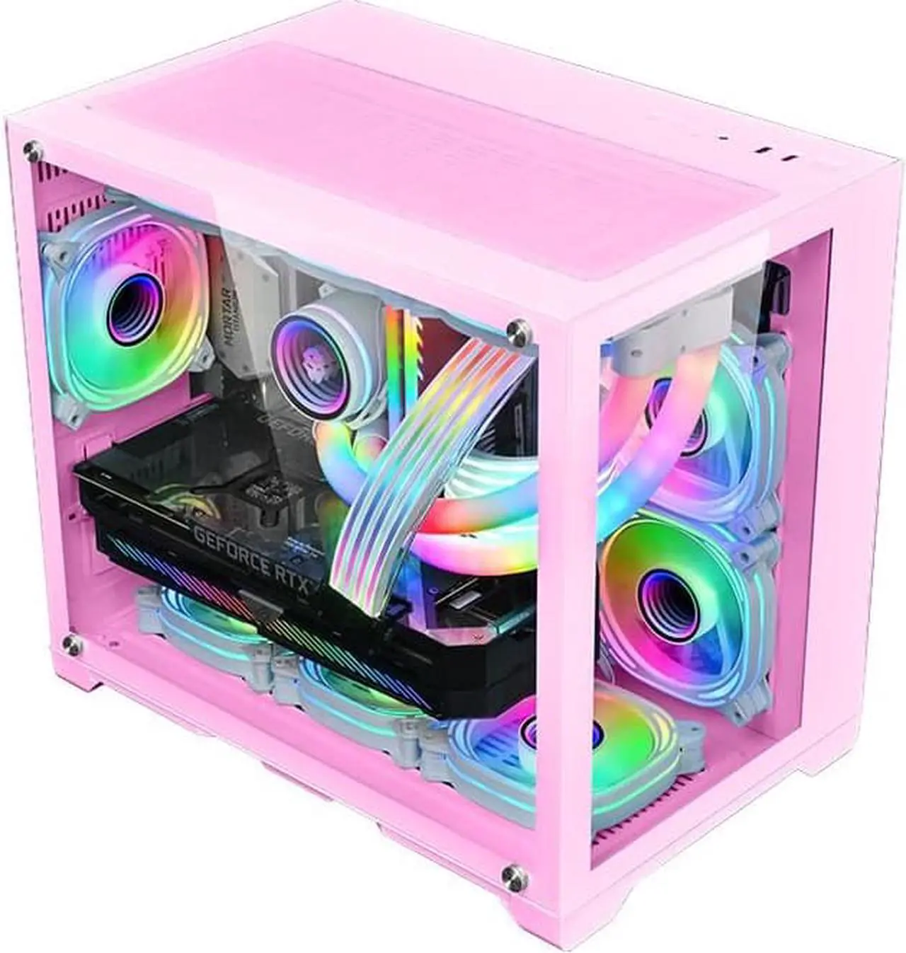 CORN GYZ - Full Perspective PC Gaming Case, Support 360 Water Cooling ...
