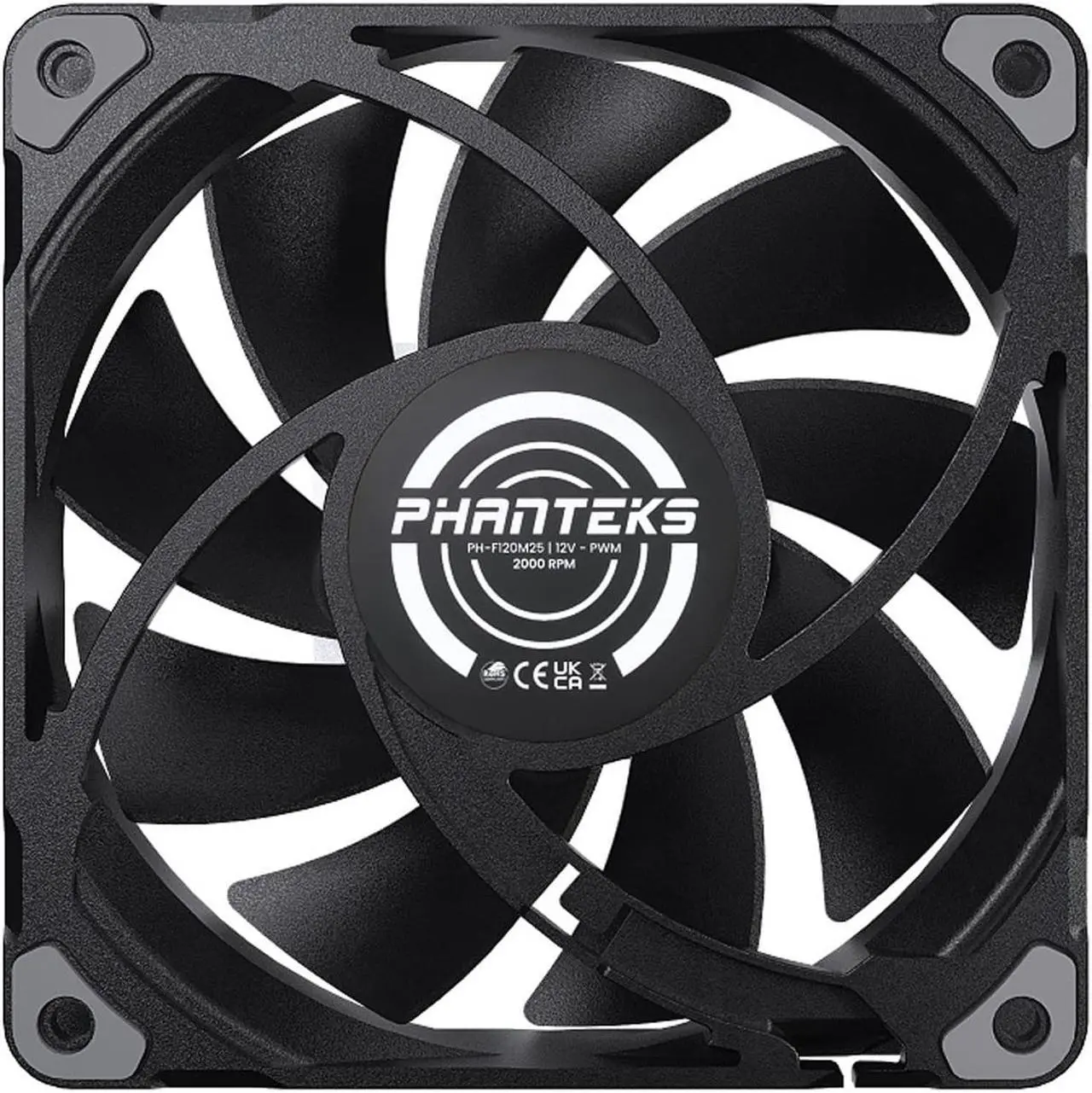 Phanteks M25-120 fan, High-Airflow radiator performance, PWM control up ...