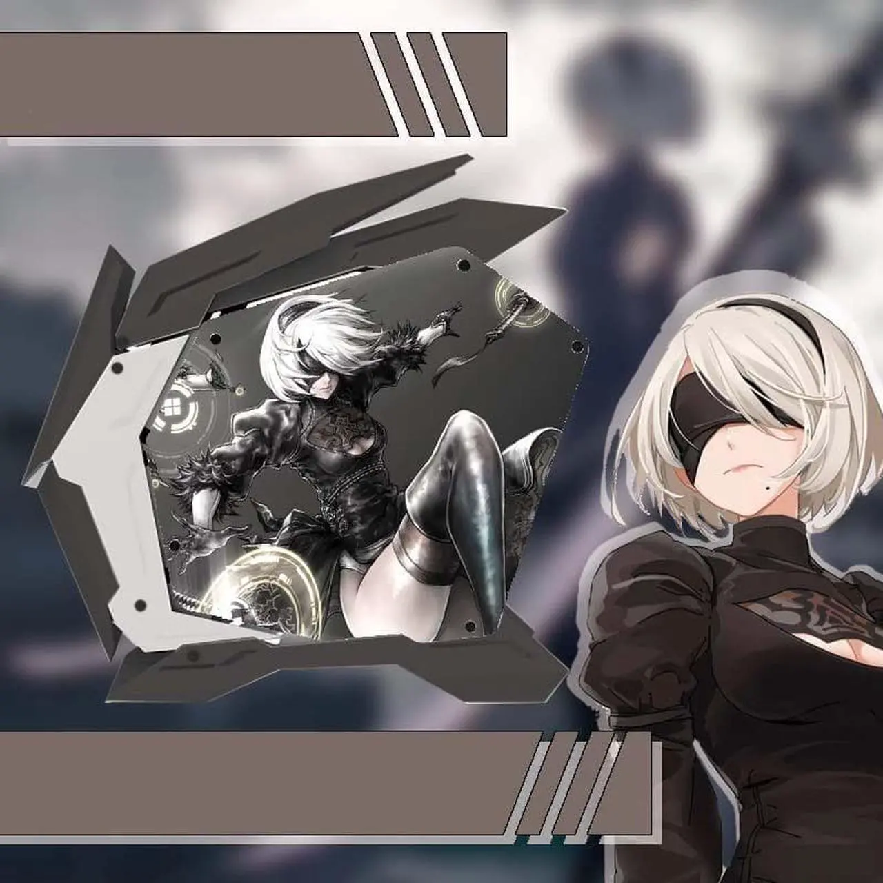 Customized NieR MOD-3 Mini Micro ATX Gaming Computer Case Support MATX ...