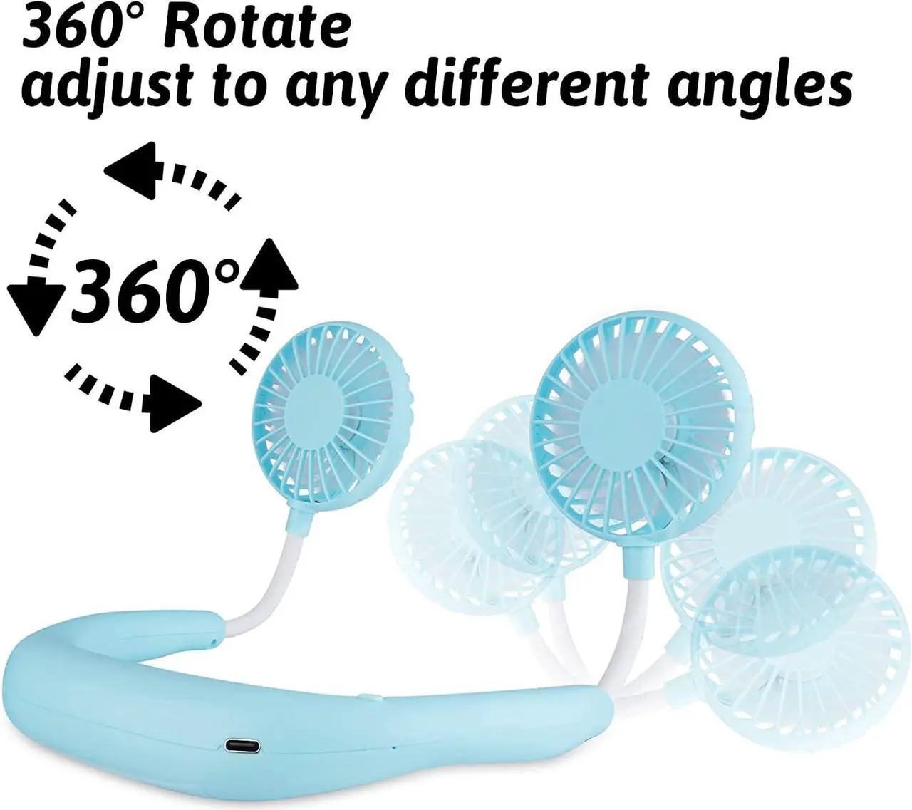 CORN Neck Fan, Portable USB Personal Hand Free Mini Lazy person Neck ...