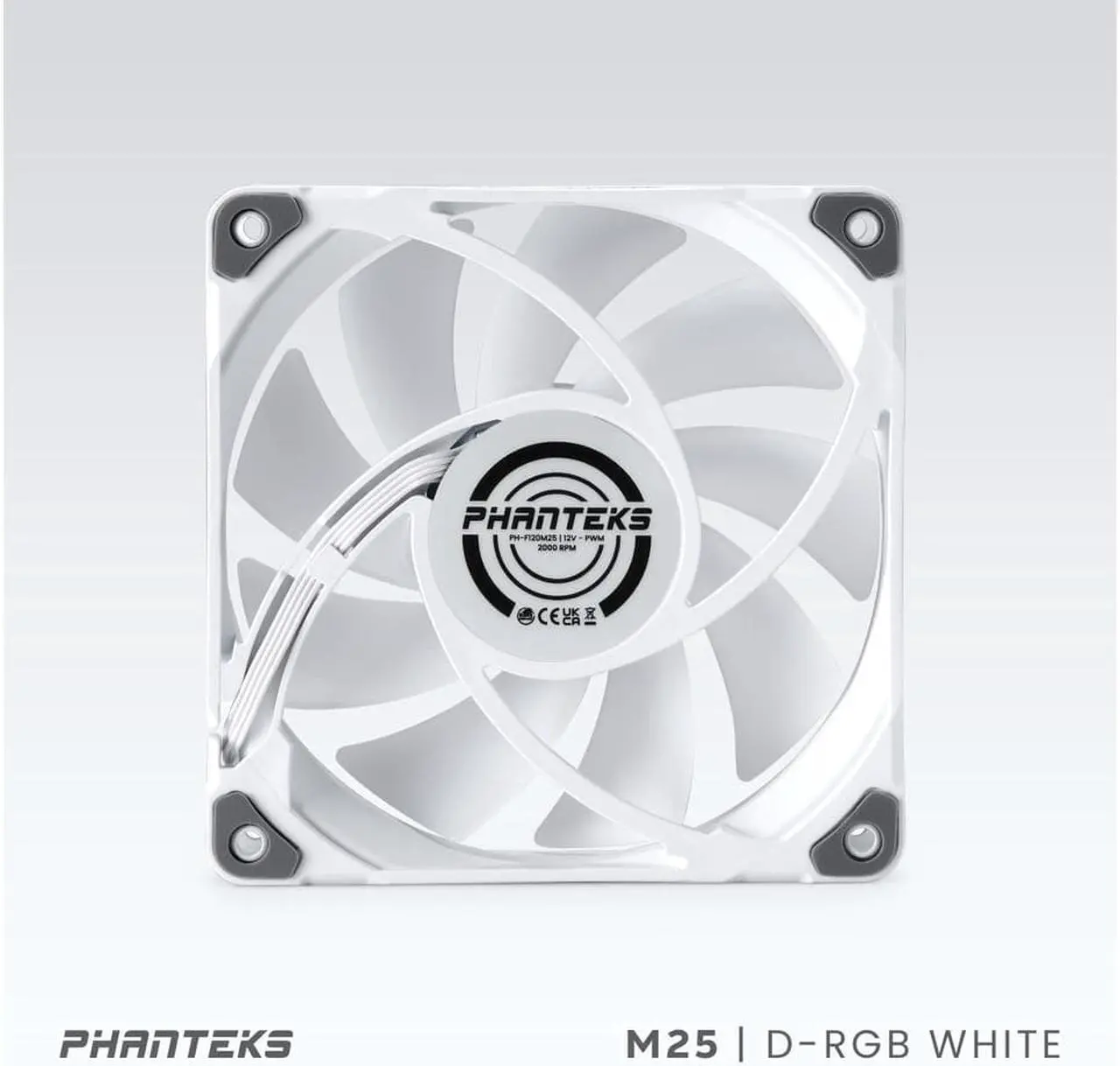 Phanteks M25-120 D-RGB fan, High-Airflow radiator performance, PWM ...