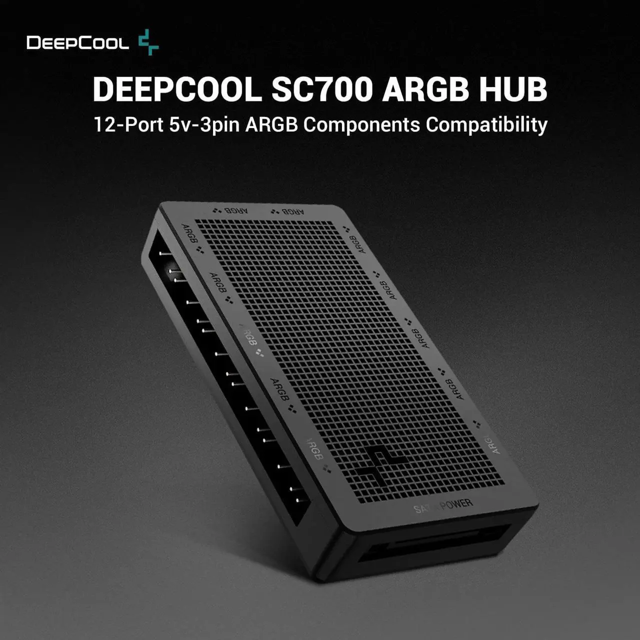 DeepCool SC700 12-Port ARGB HUB, Power up to 12 ARGB Components for ...
