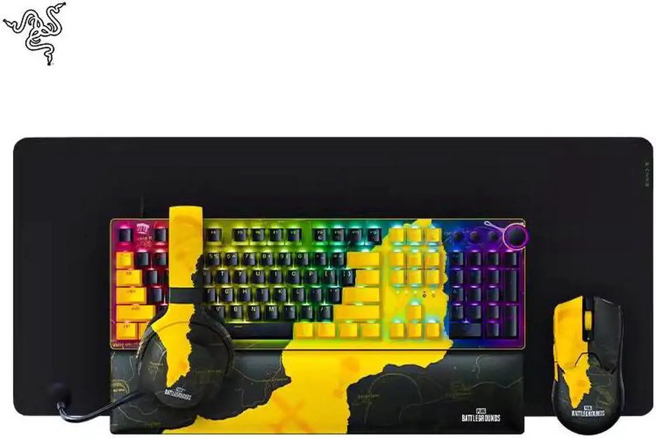 Razer Huntsman V2 Gaming Keyboard - PUBG: BATTLEGROUNDS Edition, Linear ...
