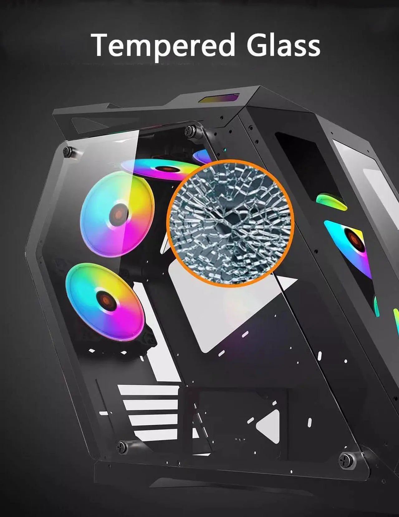 CORN Alien Irregular Opened(Not Dustproof) PC Case, Tempered Glass ...