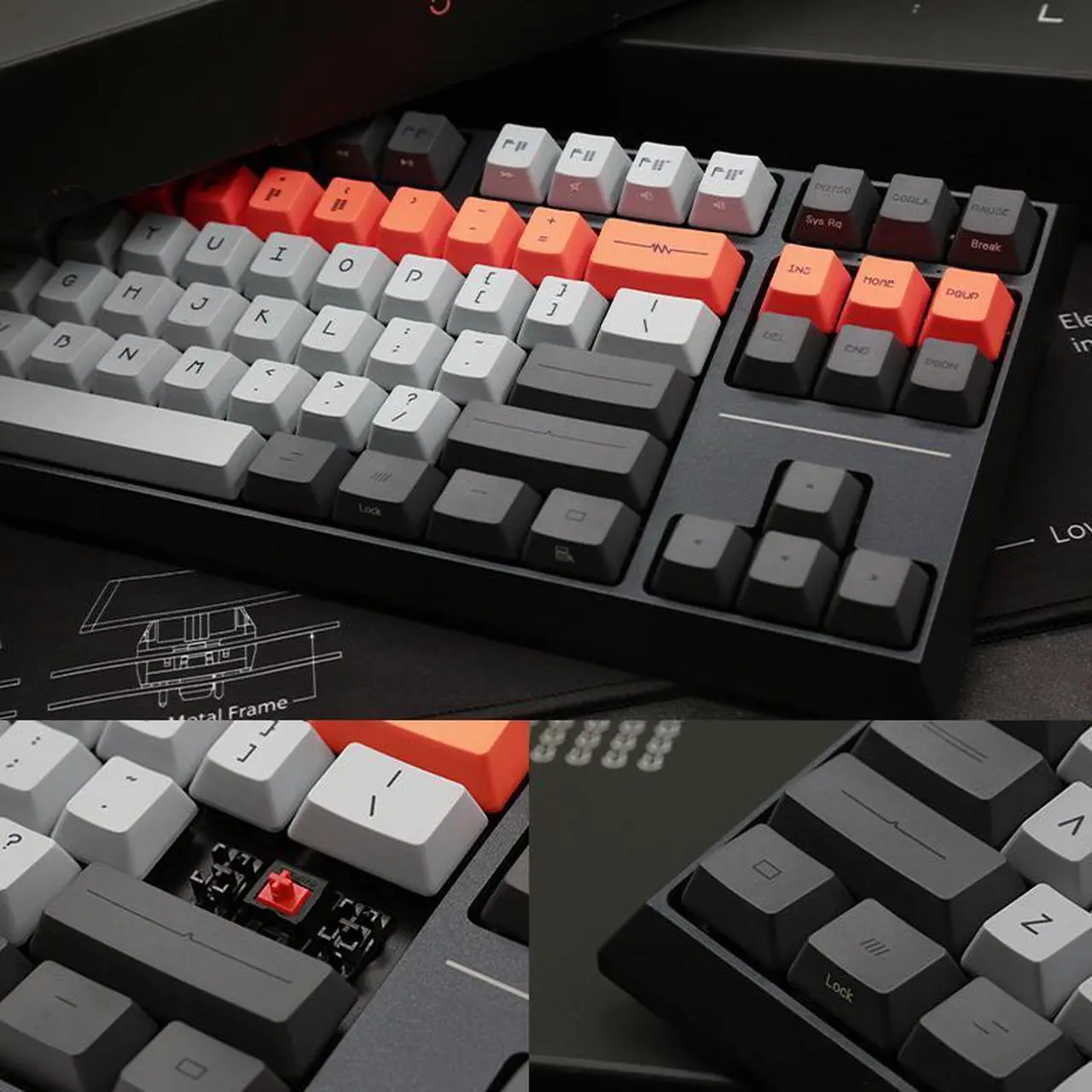 CORN Bluetooth/2.4G/Wired Mechanical Gaming Keyboard, 87 Keys Hot ...