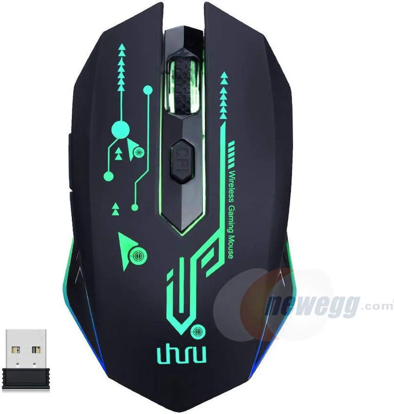 UHURU Wireless Gaming Mouse,2.4G USB Rechargeable Wireless Mouse, 4 ...